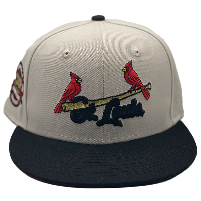 St. Louis Cardinals Cream Legends Pack 125th Anniversary Patch Red UV New Era 59FIFTY Fitted Hat ...