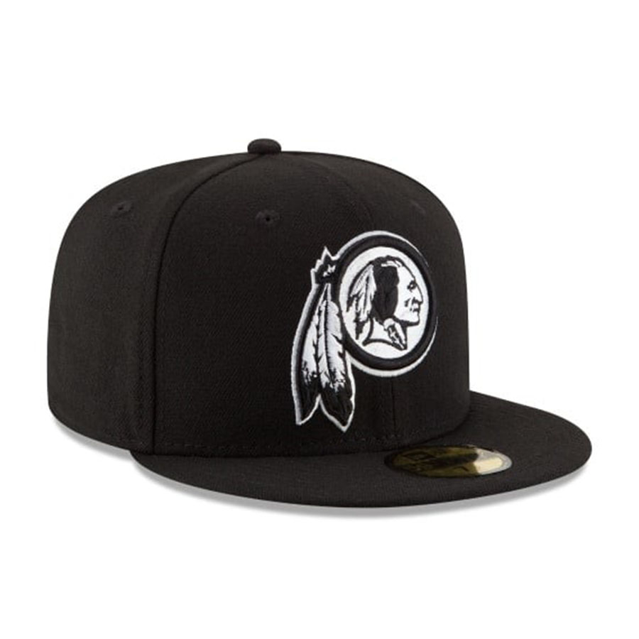 Washington Redskins Black and White New Era 59FIFTY Fitted Hat | Pro ...