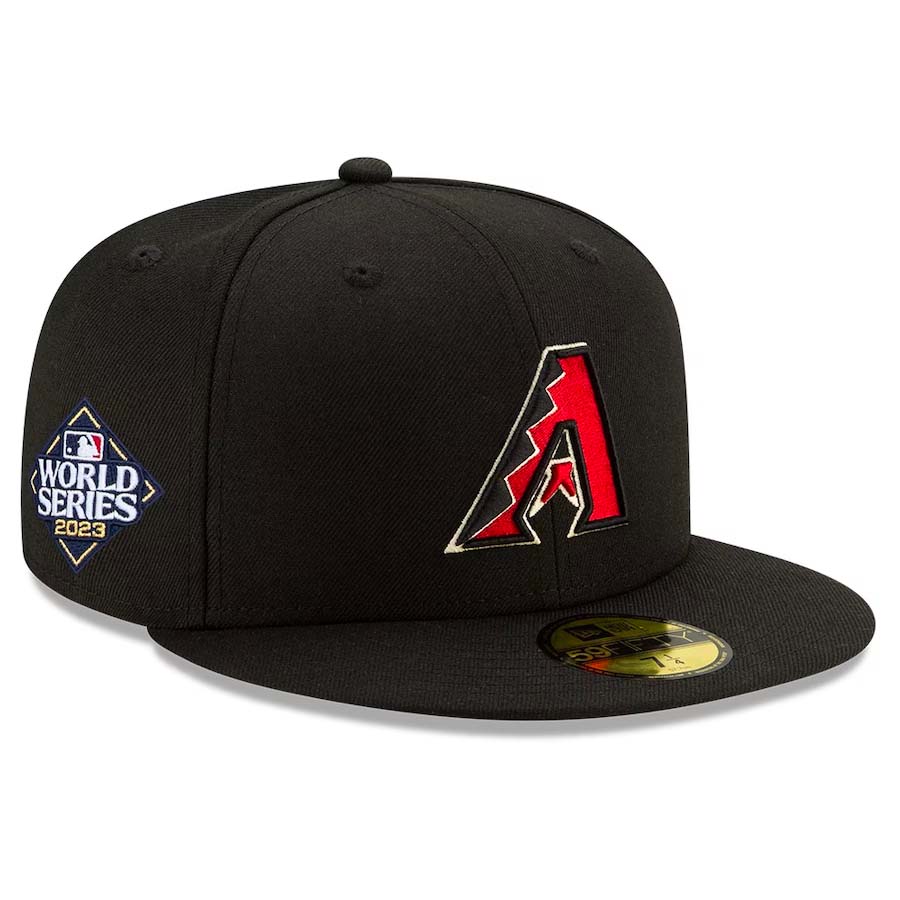 Arizona Diamondbacks Black 2023 WS Patch New Era 59FIFTY Fitted Hat ...