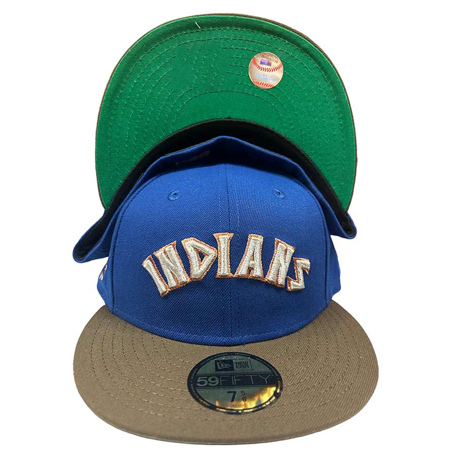 Cleveland Indians Blue Two Tone 100 Seasons Patch Green UV New Era ...