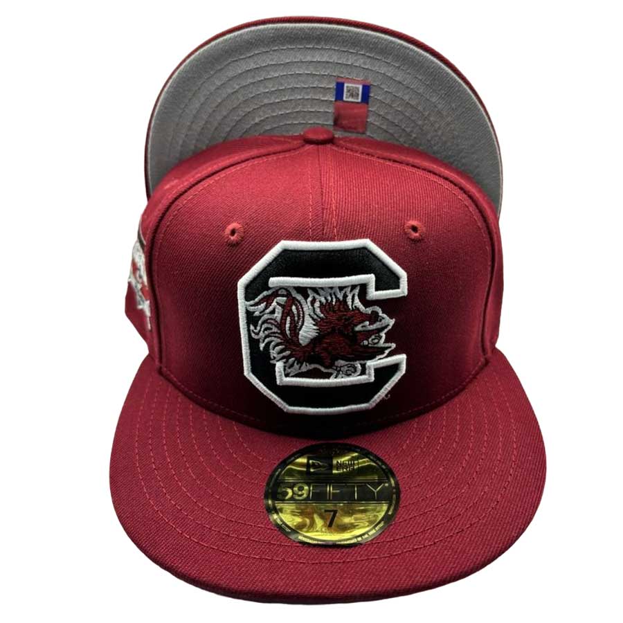 South Carolina Gamecocks National Champs Patch Gray UV 59FIFTY Fitted ...