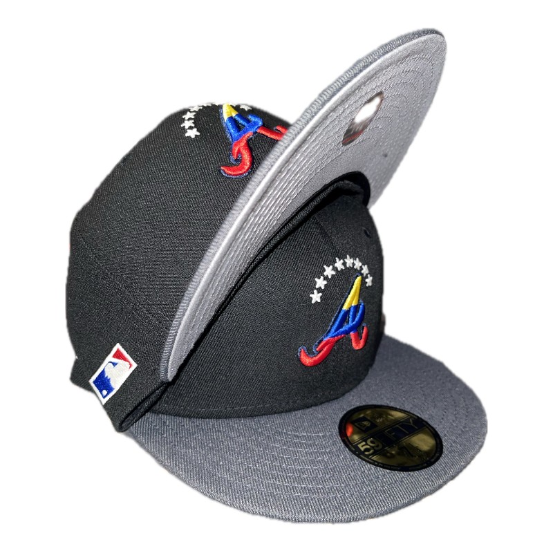 Atlanta Braves Venezuela Ronald Acuna MVP Logo MLB Side Batty Gray UV ...