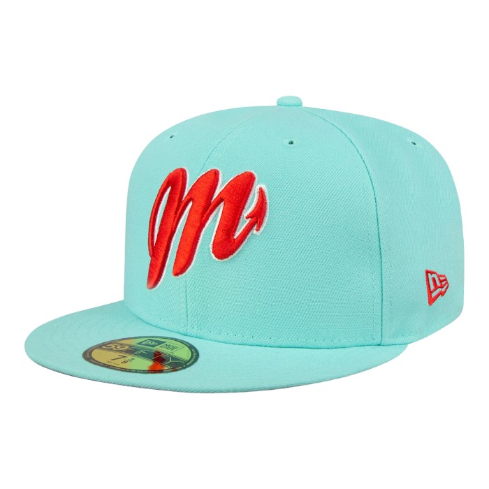 Mexico Diablos Aqua Mexico League On-Field New Era 59FIFTY Fitted Hat ...