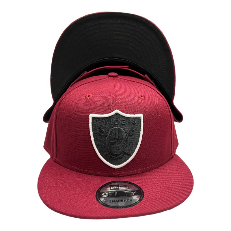 Las Vegas Raiders Maroon with Black Logo Black UV New Era 9FIFTY ...