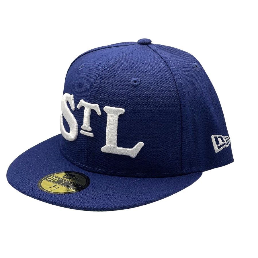 St. Louis Cardinals Royal Blue STL Logo Negro League Batterman Green UV New Era 59FIFTY Fitted ...