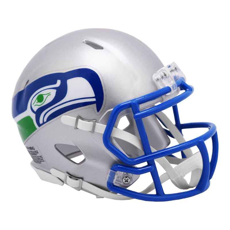 Seattle Seahawks Silver 1983-2001 Throwback Riddell Speed Mini Helmet ...