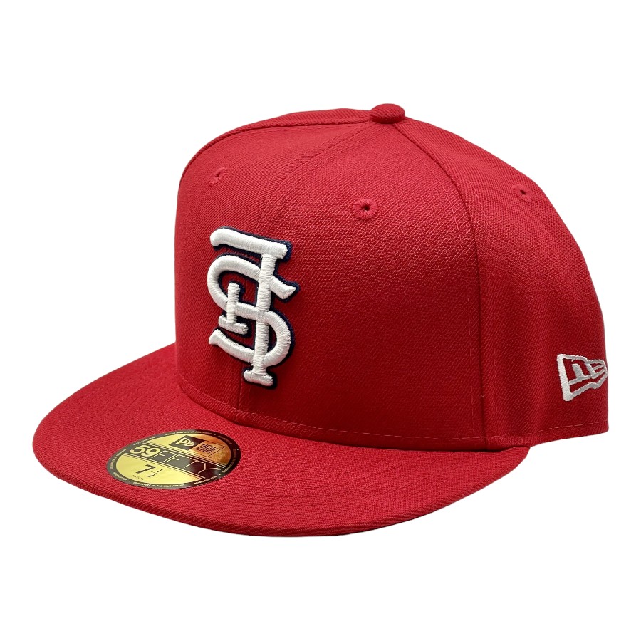 St. Louis Cardinals Red Upside Down Logo Red UV New Era 59FIFTY Fitted ...