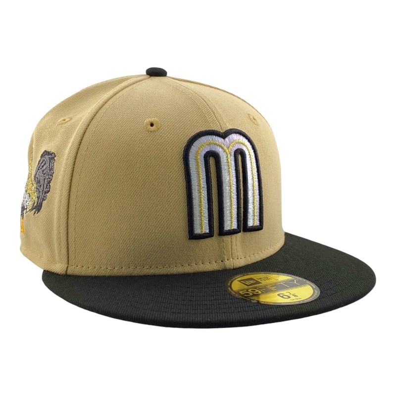 Mexico Vegas Gold and Black El Gallo Patch Gray UV New Era 59FIFTY ...