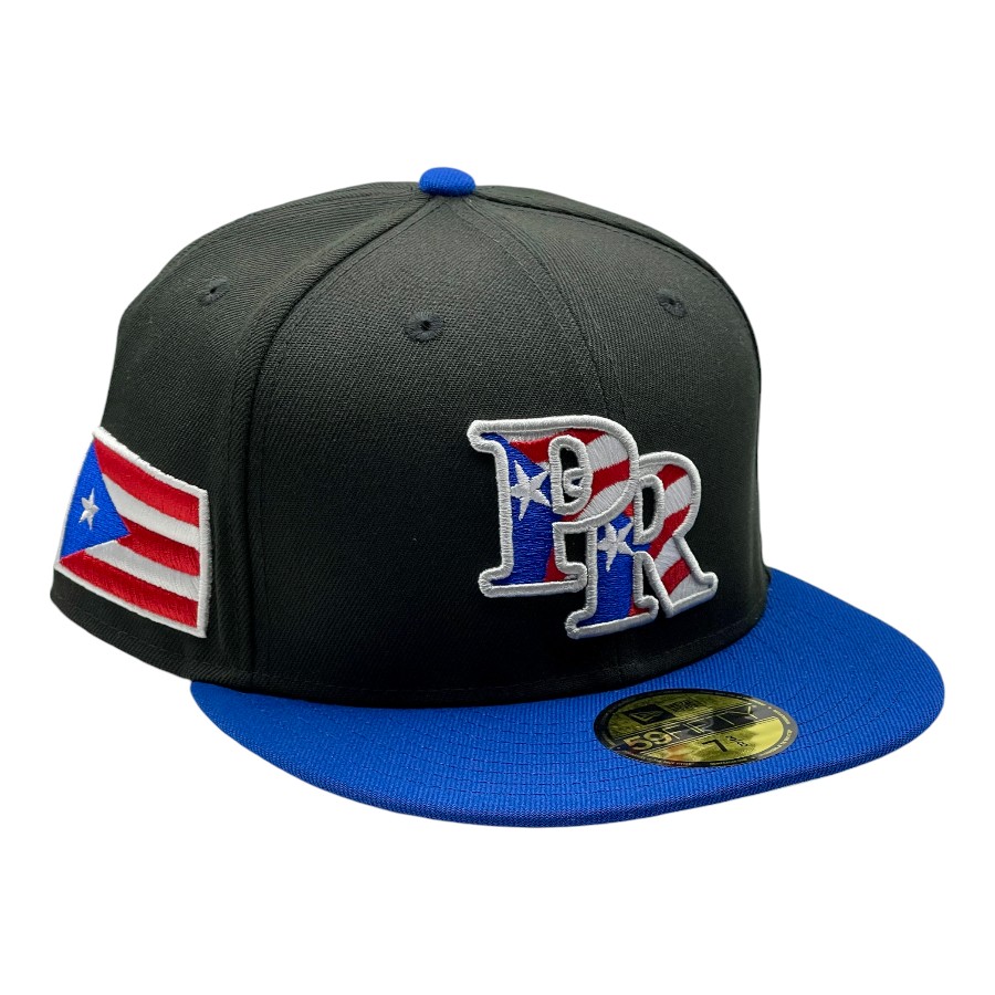 Puerto Rico Black and Royal Blue Puerto Rico Flag Patch Gray UV New Era ...