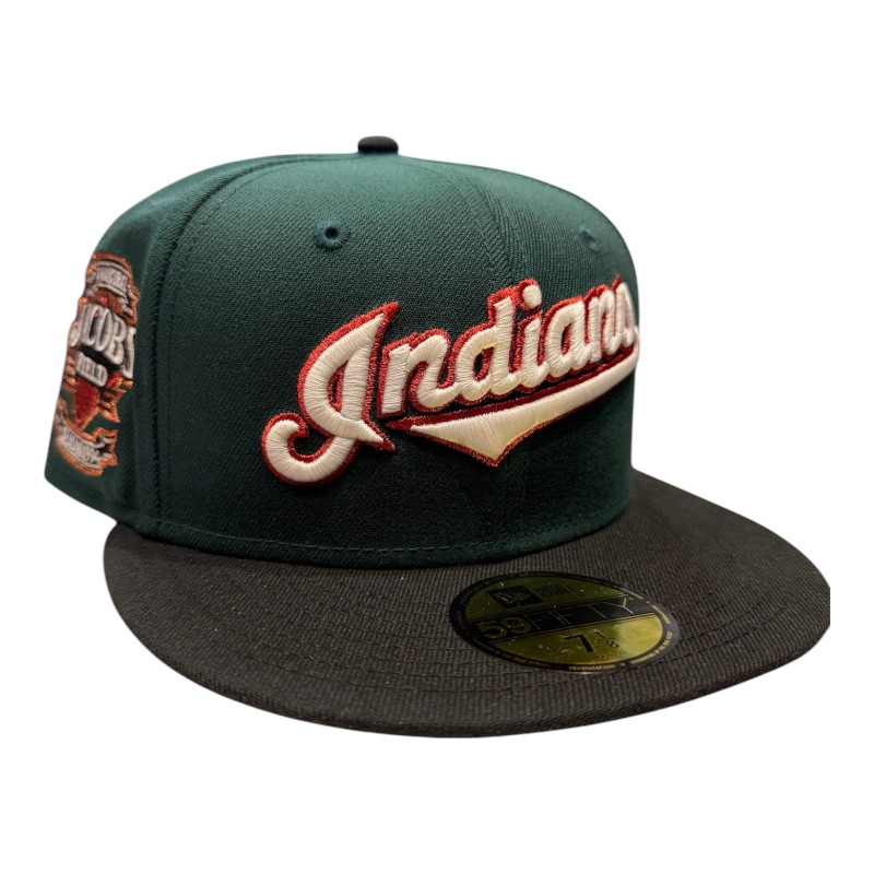 Cleveland Indians Green and Black Jacobs Field Patch Gray UV New Era ...