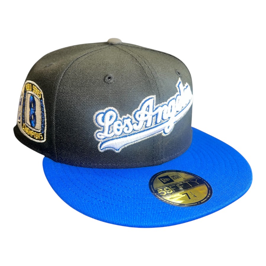 Los Angeles Dodgers Black Two Tone Script 8x Champions Rings Patch Grey ...