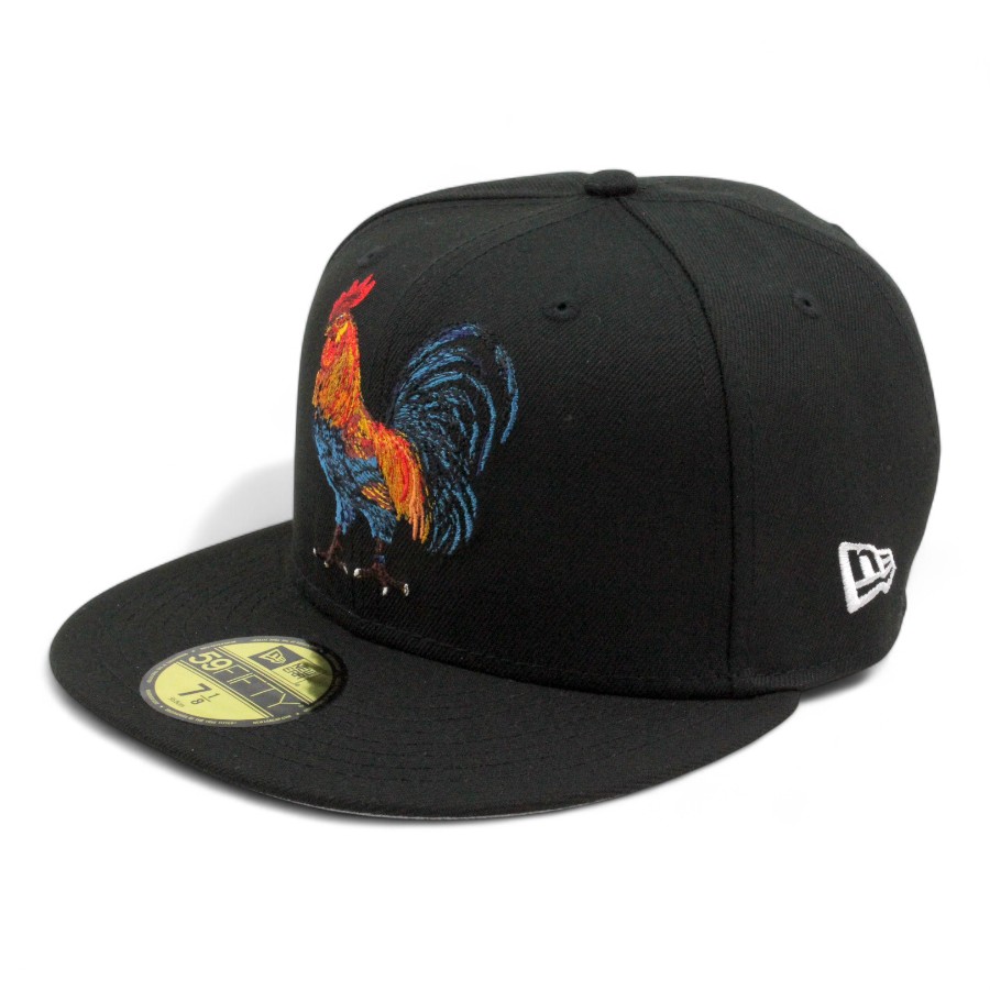 Black Rooster "El Gallo" Mexico Flag Patch Grey UV New Era 59FIFTY ...