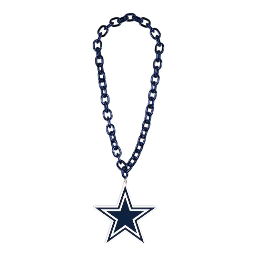 Dallas Cowboys Navy Big Chain Logo Plastic Necklace