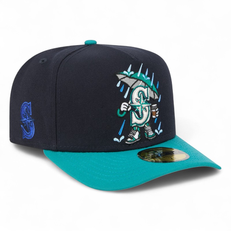 Seattle Mariners Navy and Teal Cartoon Series New Era 59FIFTY A-Frame ...