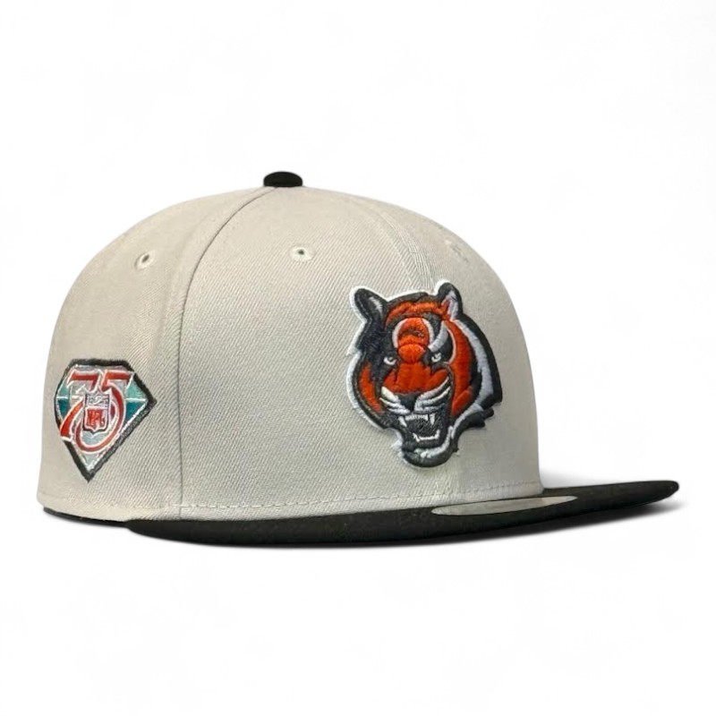 Cincinnati Bengals Stone and Black 75 Years Patch Green UV NFL New Era ...