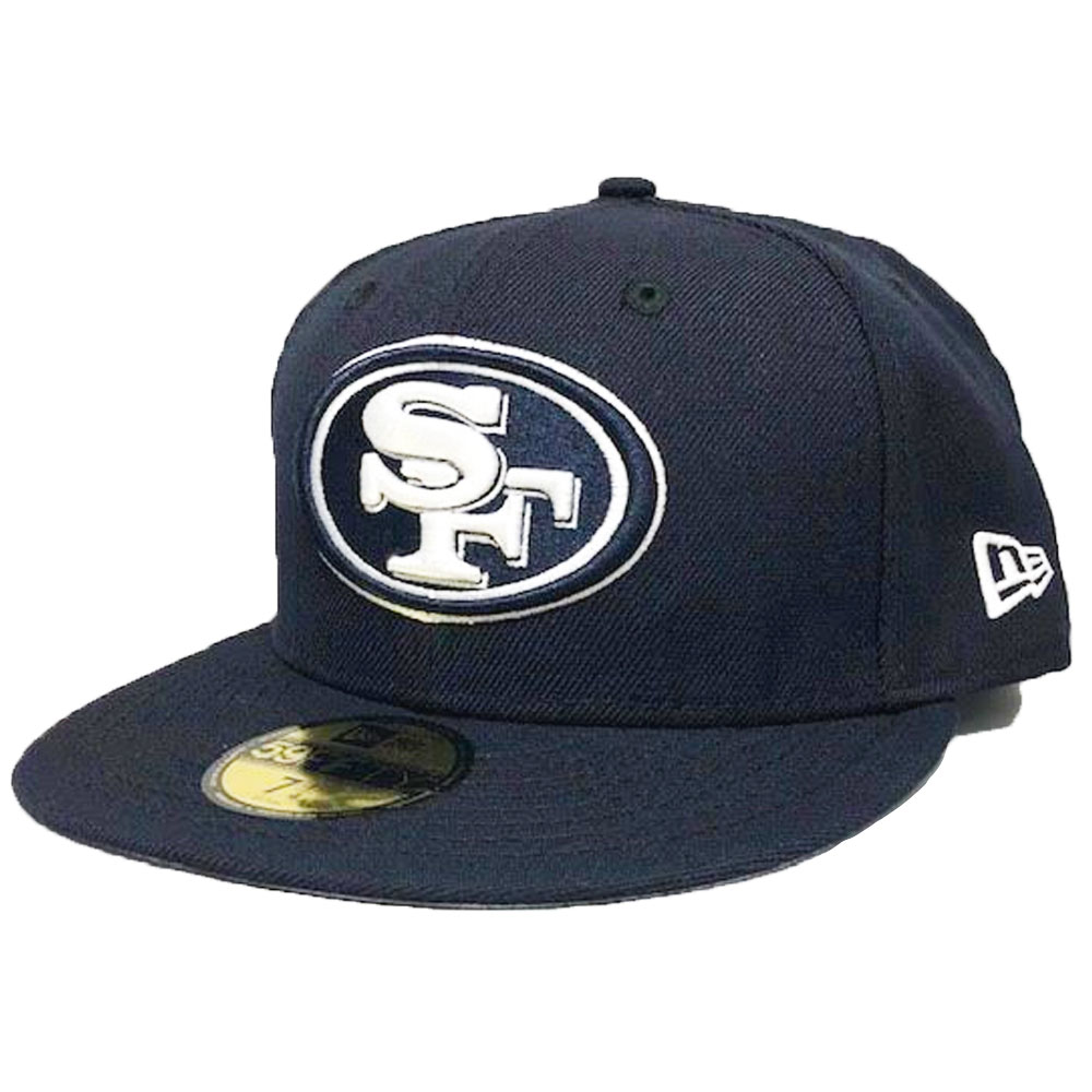 San Francisco 49ers Navy Blue Basic Logo 59Fifty Fitted Hat | Pro Image ...