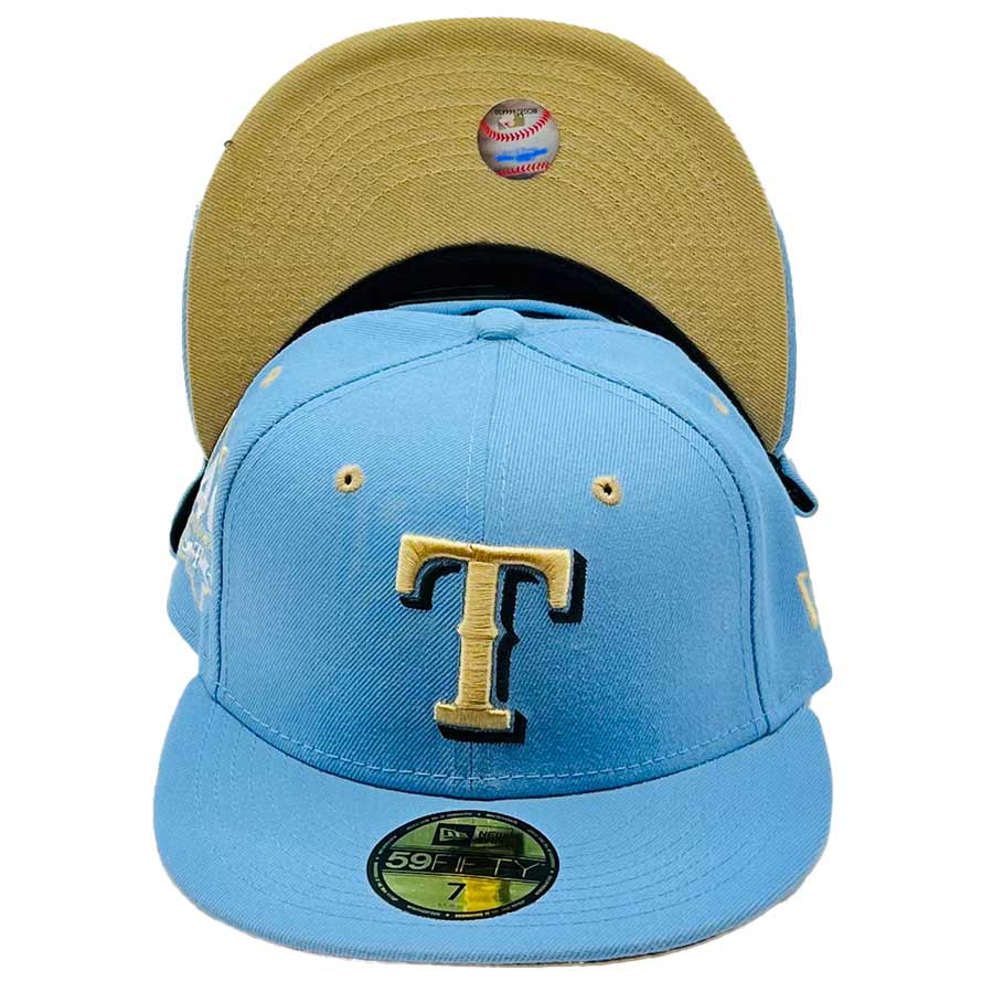 Texas Rangers Light Blue ADTR 3 40th Anniversiary Season Side Patch Tan ...